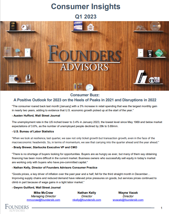Founders’ Consumer Newsletter: Q2 2023 | Founders Advisors